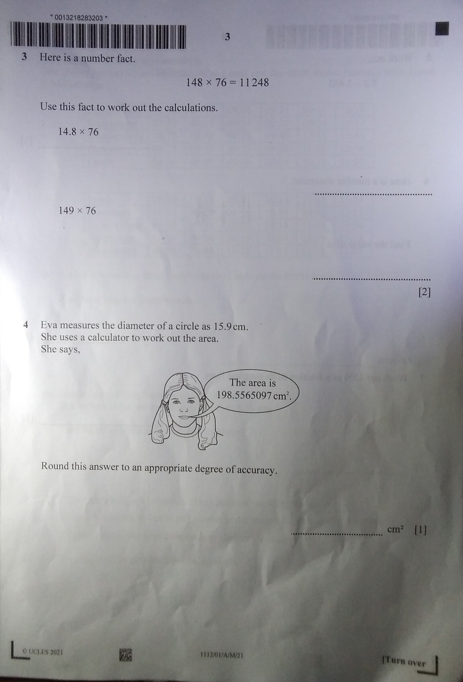 2021 CHECKPOINT MATHEMATICS QUESTIONS AND SOLUTIONS – PAPER 1 – EdMaths