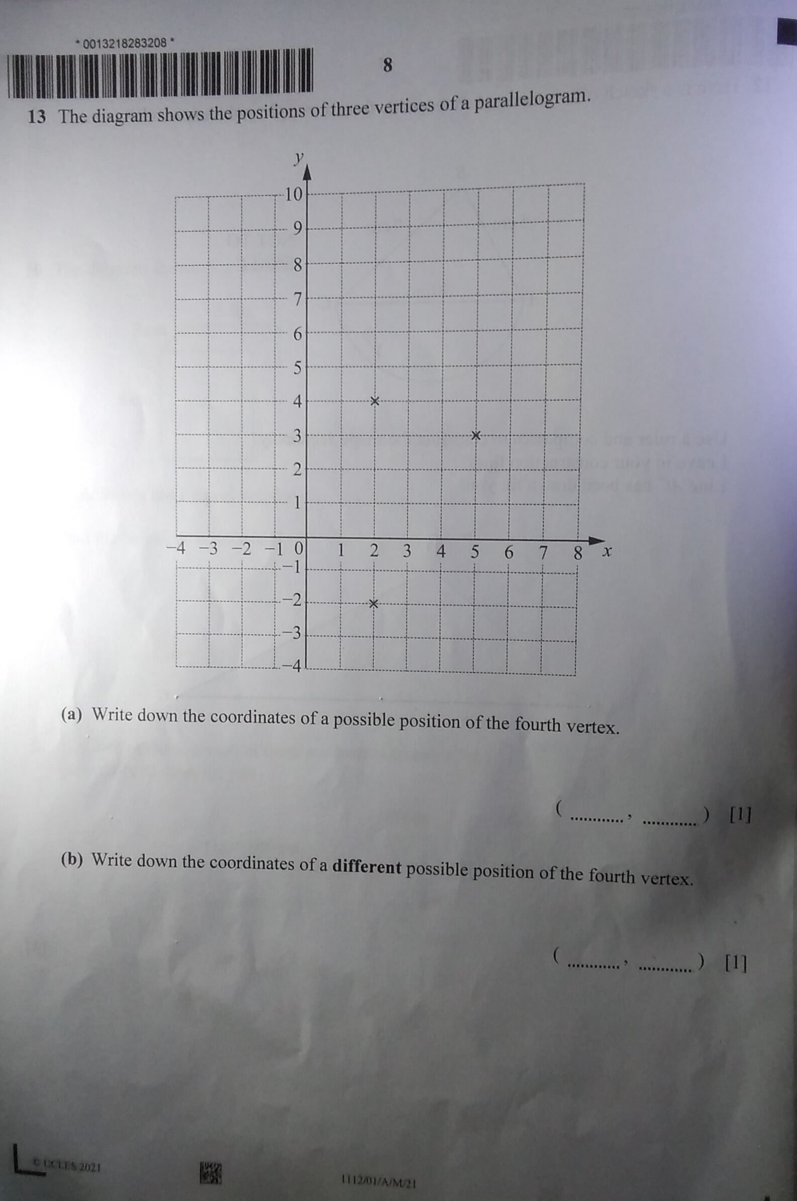2021 CHECKPOINT MATHEMATICS QUESTIONS AND SOLUTIONS – PAPER 1 – EdMaths