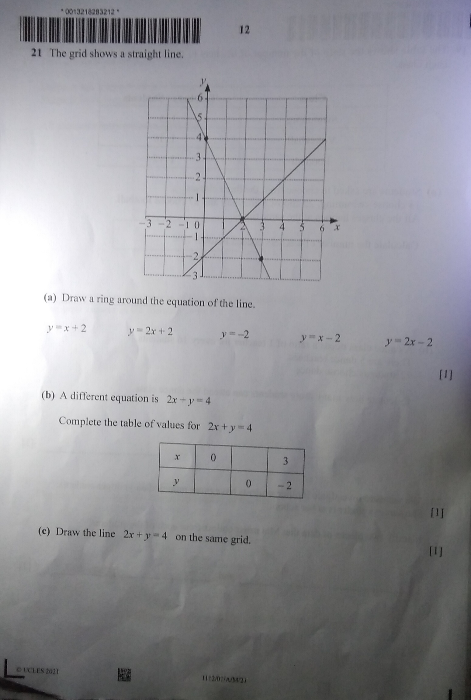 2021 CHECKPOINT MATHEMATICS QUESTIONS AND SOLUTIONS – PAPER 1 – EdMaths
