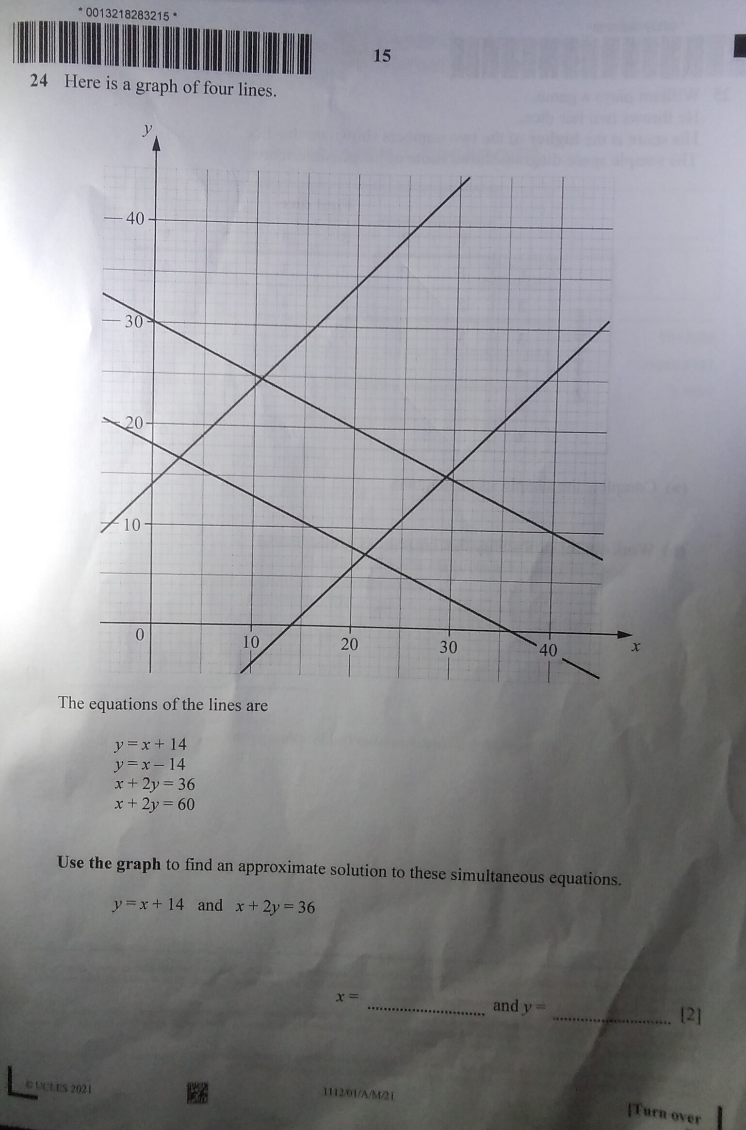 2021 CHECKPOINT MATHEMATICS QUESTIONS AND SOLUTIONS – PAPER 1 – EdMaths