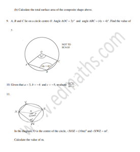 SS2 (YEAR 11) MATHS TUTORIAL QUESTIONS – 3 – EdMaths