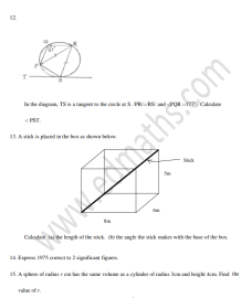 SS2 (YEAR 11) MATHS TUTORIAL QUESTIONS – 3 – EdMaths